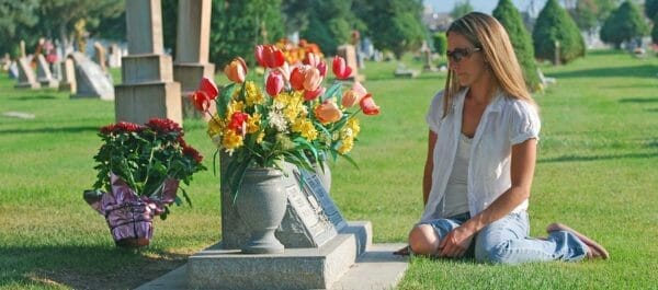 Headstone Flower Arrangement Anchor